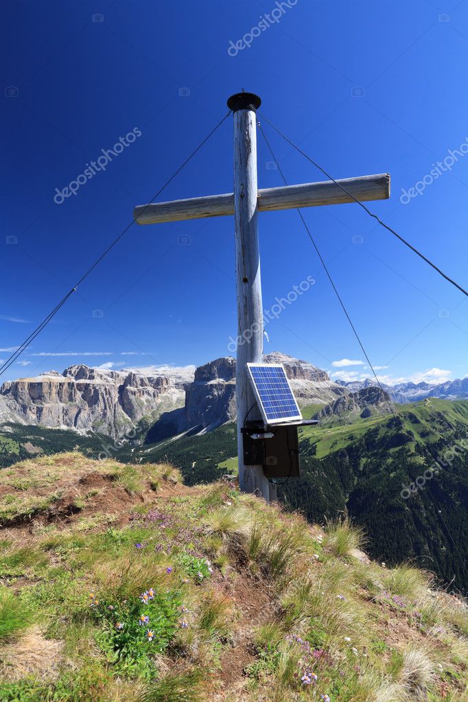 Cross on Crepa Neigra peak Stock Photo by ©Antonio-S 25409487