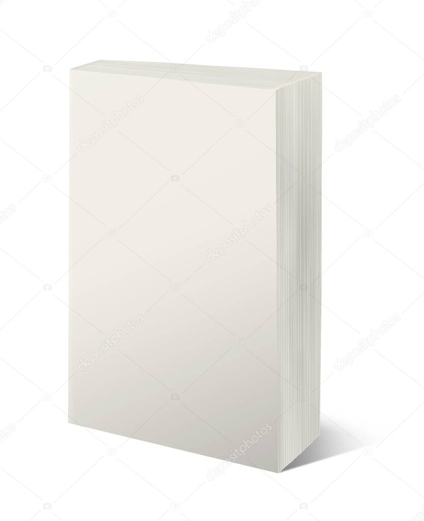 Libros en rústica plantilla blanca en blanco para diseños de ...