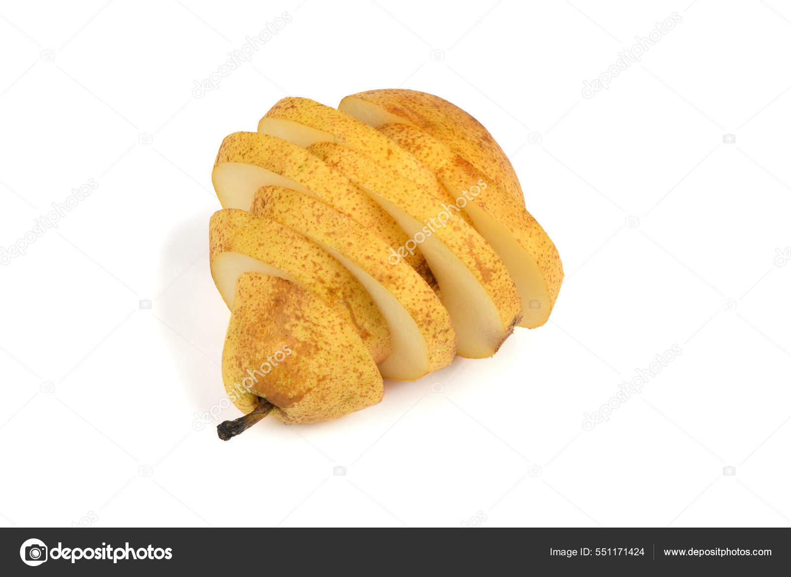 Pears Isolated White Background Pears Macro Studio Photo High ...