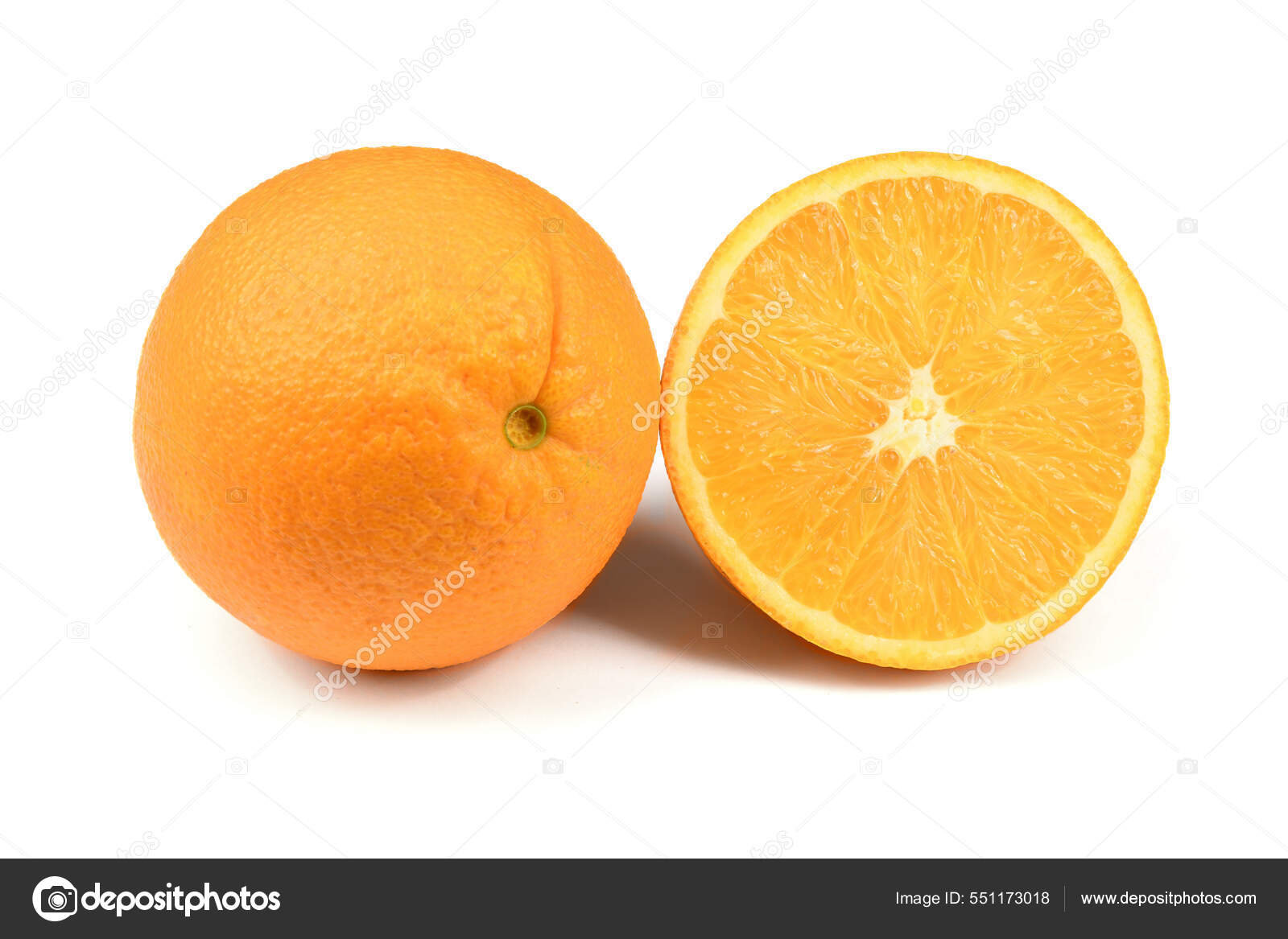 Perfectly Retouched Orange Isolated White High Resolution Photo Full ...