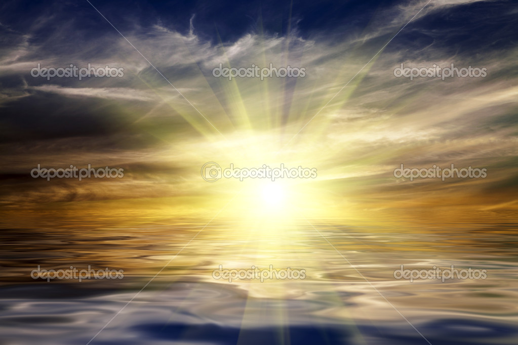 Blue sky,sun and sea — Stock Photo © Ivantsov #14261997