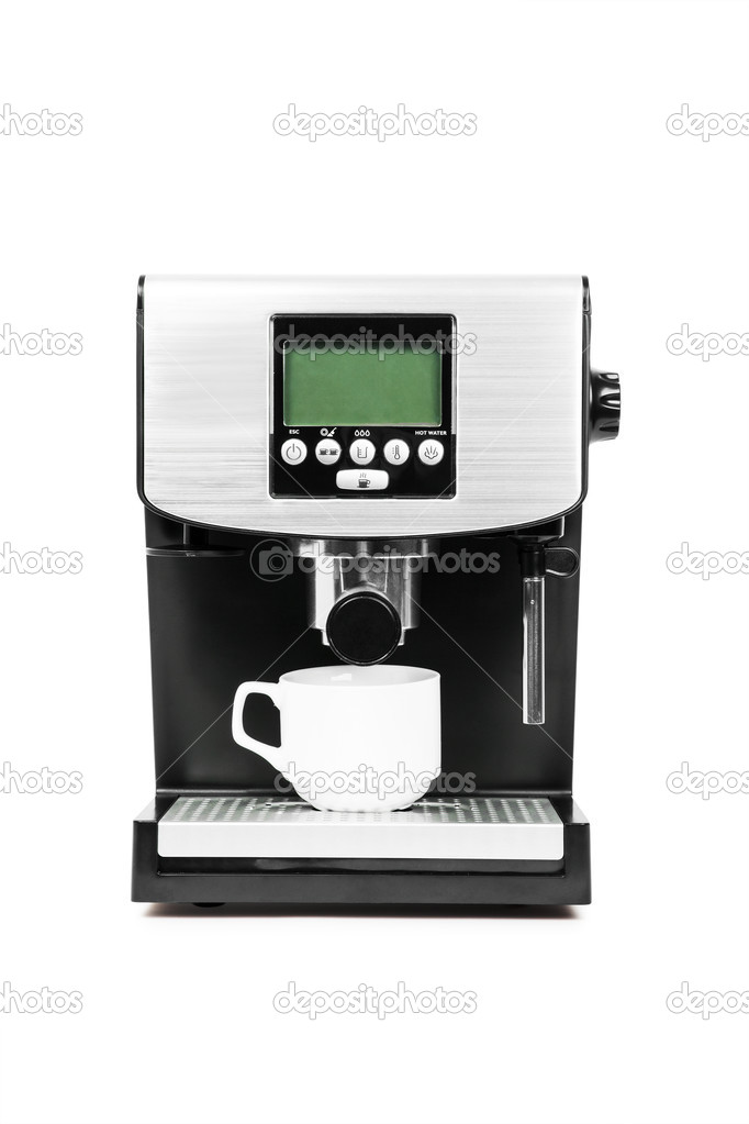 Isolated coffe maker on a white background Stock Photo by ©Ivantsov ...