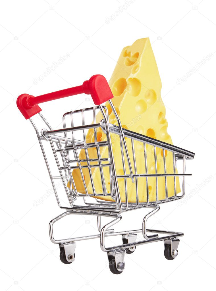 Shopping Cart with Cheese Stock Photo by ©krasyuk 39064061