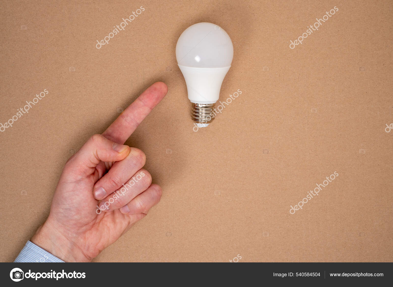 Creative Idea Concept Idea Innovation Hand Finger Pointing Light Bulb ...