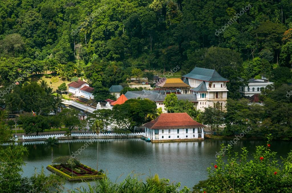Kandy City View and Temple of the Sacred Tooth Relic Stock Photo by ...