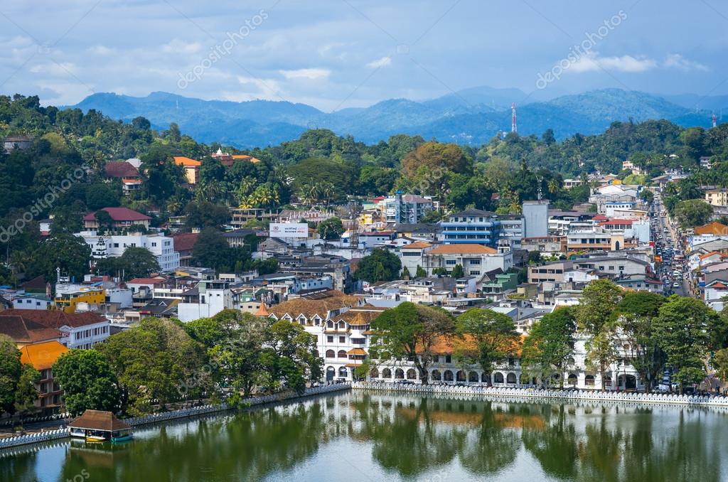 Kandy City View and Temple of the Sacred Tooth Relic Stock Photo by ...