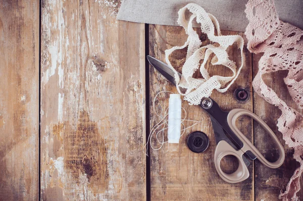 Vintage sewing background Stock Photos, Royalty Free Vintage sewing ...