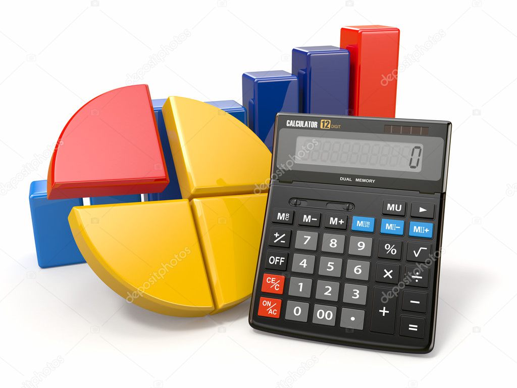 Business analytics. Calculator and graphic Stock Photo by ©maxxyustas ...