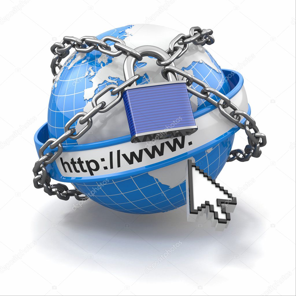 Internet security comcept. Earth and lock. — Stock Photo © maxxyustas ... Internet security comcept. Earth and lock. — Stock Photo © maxxyustas ...