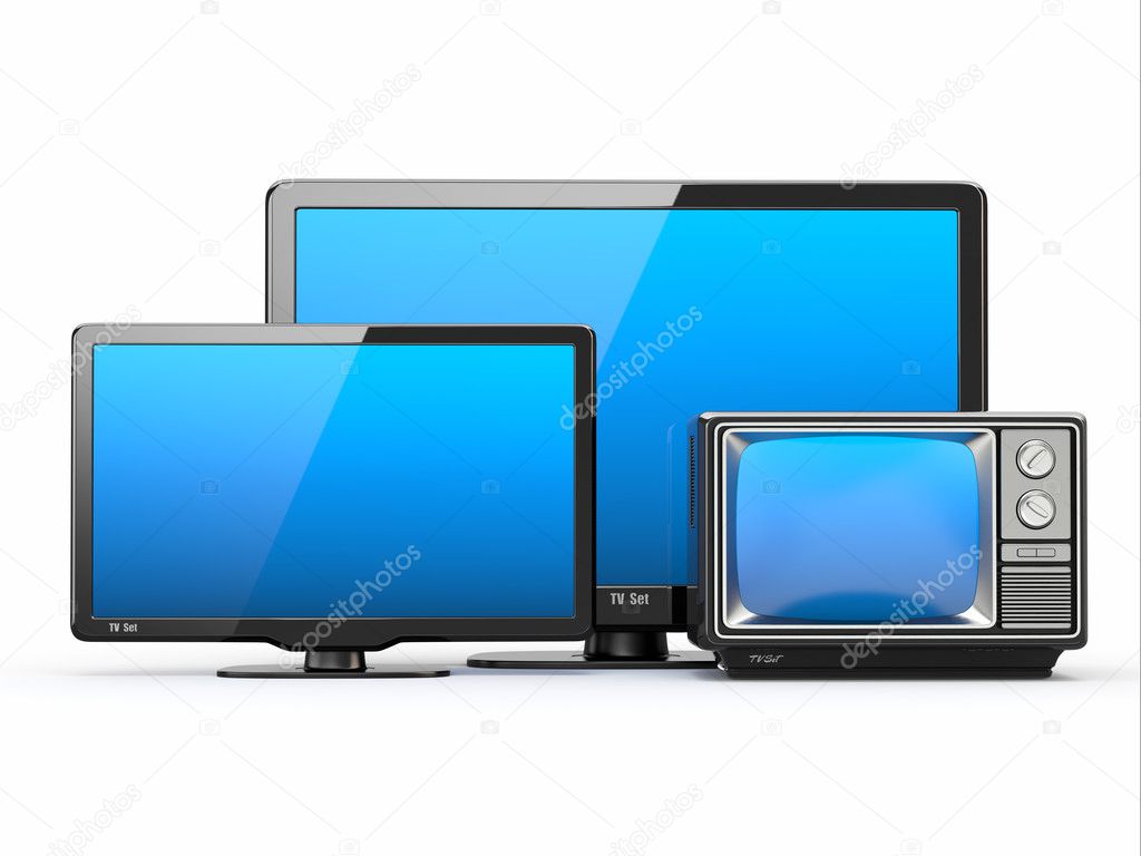 High Definition TV. Different screen sizes. — Stock Photo © maxxyustas ...