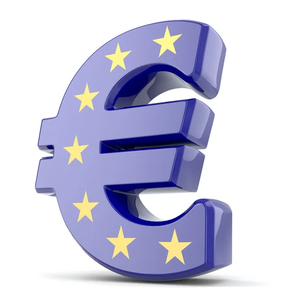 Znak eura na evropské vlajky — Stock Fotografie © maxxyustas #5081847