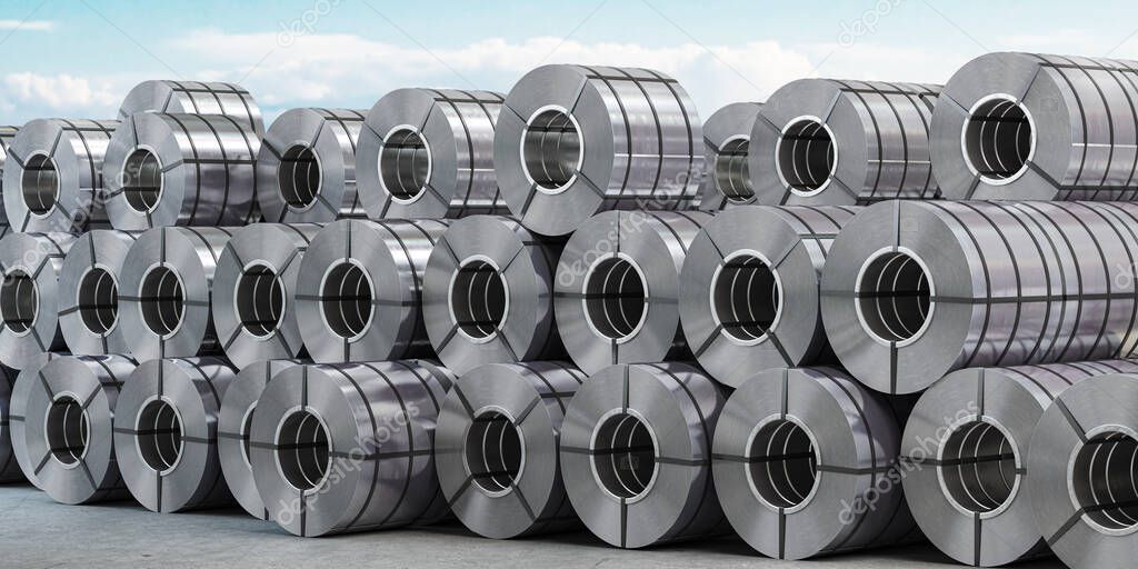 Rollos de chapa metálica. Rollos de chapa de zinc, aluminio o acero en ...