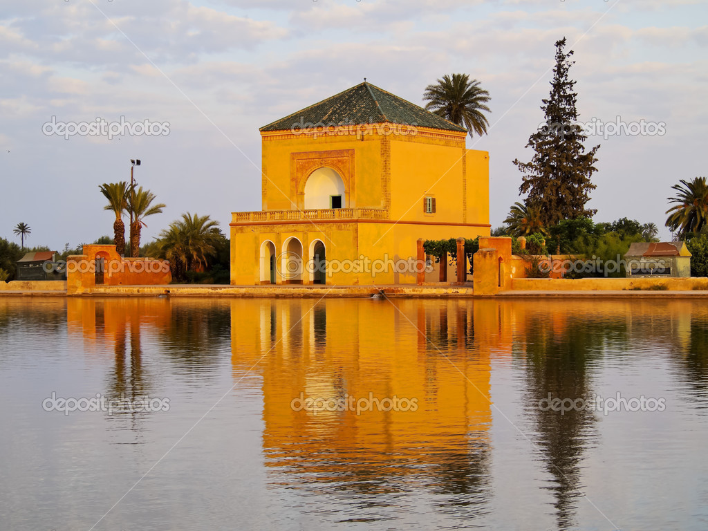 Menara gardens in Marrakech, Morocco — Stock Photo © karkozphoto #32082595