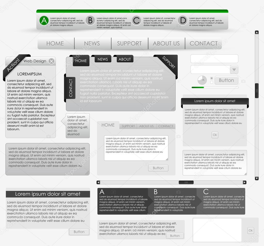 Web Design Frame Vector — Stock Vector © hyv123 #19744141