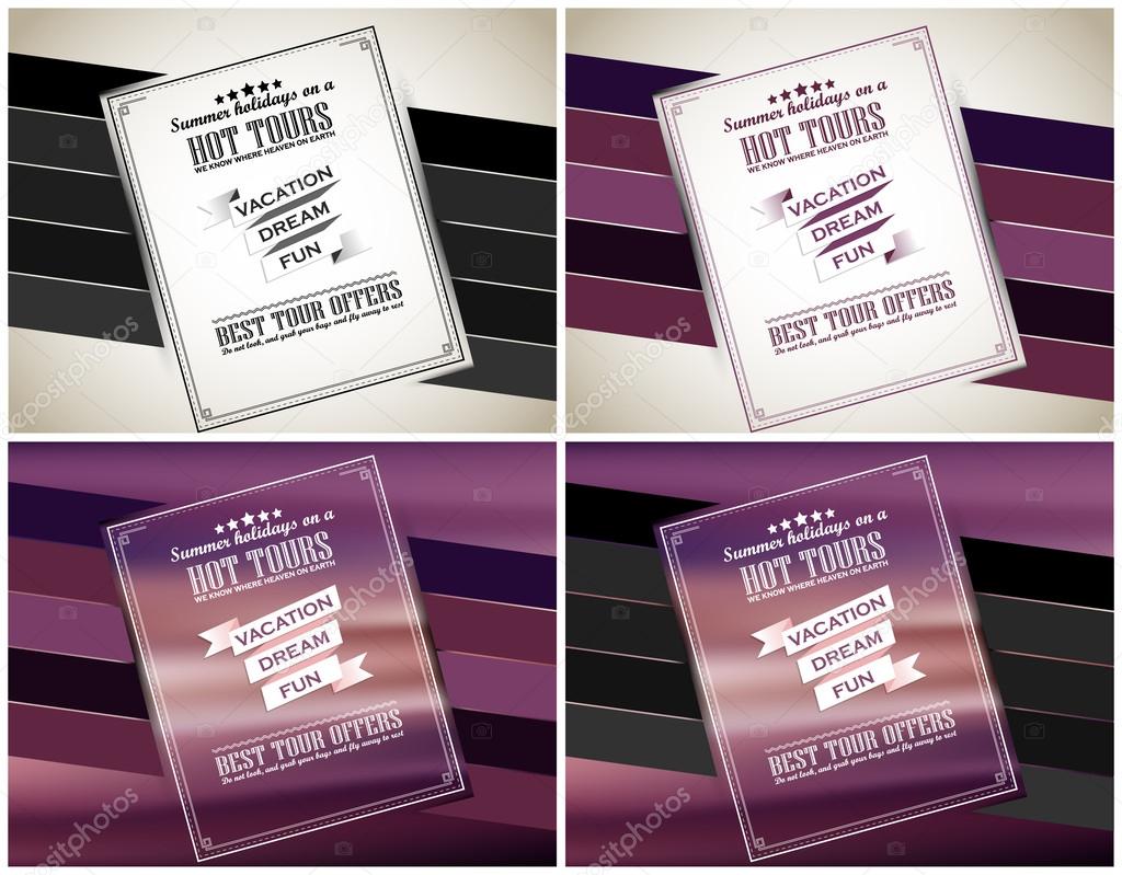 Set of Retro typography Stock Vector Image by ©hyv123 #32732391