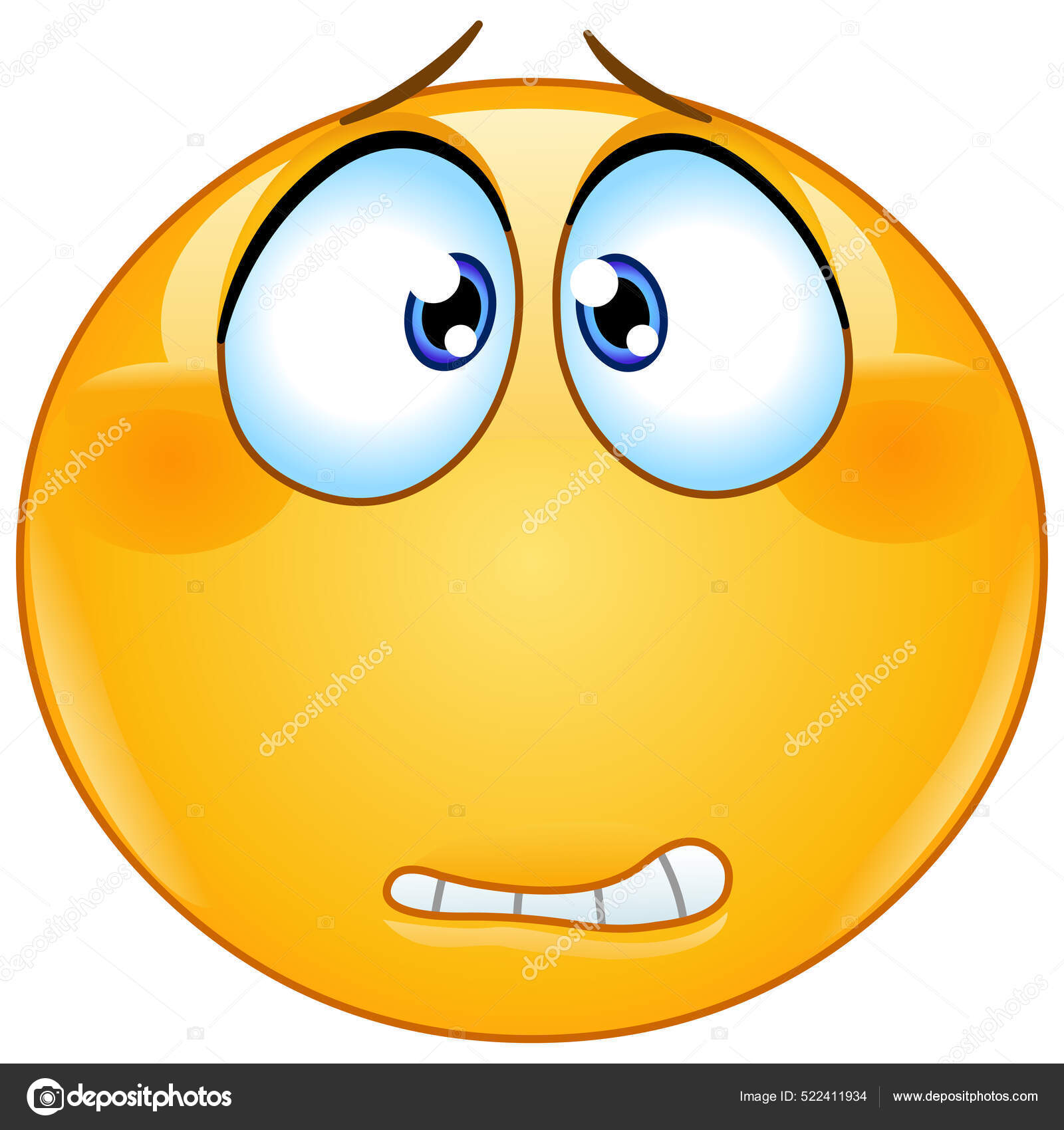 Worried Face Emoticon