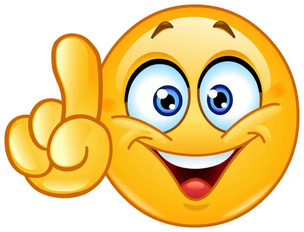 Finger pointing smiley imágenes de stock de arte vectorial | Depositphotos