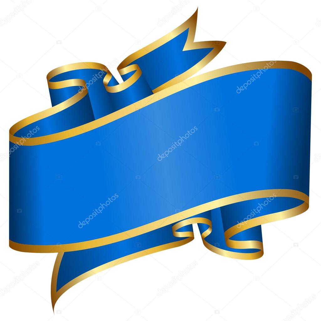 Big blue ribbon Stock Vector Image by ©Zybr78 #30335237