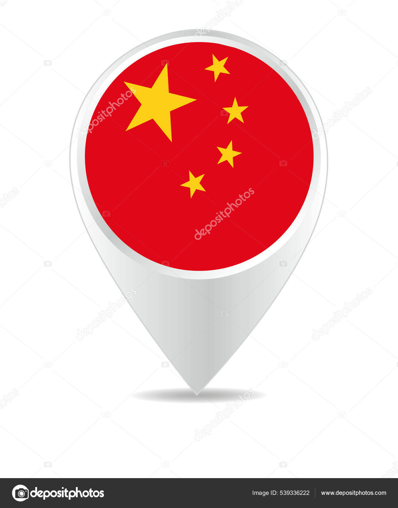 Location Icon China Flag Vector Stock Vector by ©almir1968 539336222