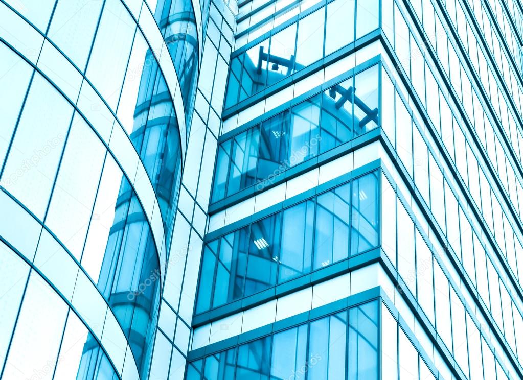 View to background of glass building skyscrapers Stock Photo by ...