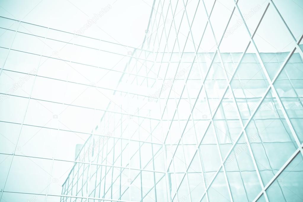 Panoramic and perspective wide angle view to steel blue backgrou ...