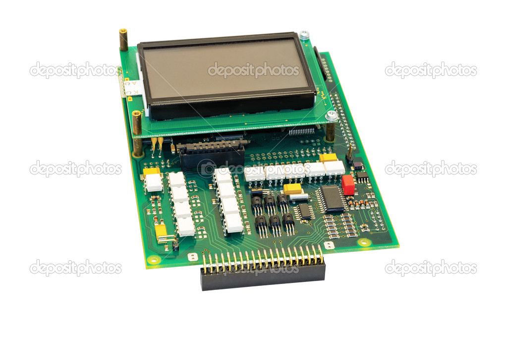 Electronic circuit board with display. Stock Photo by ©ekipaj 25783199
