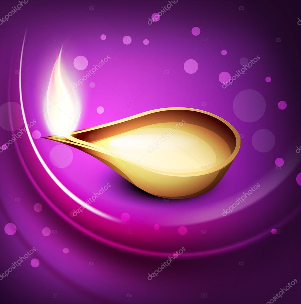 Beautiful illuminating Diya background for Hindu community festi Stock ...