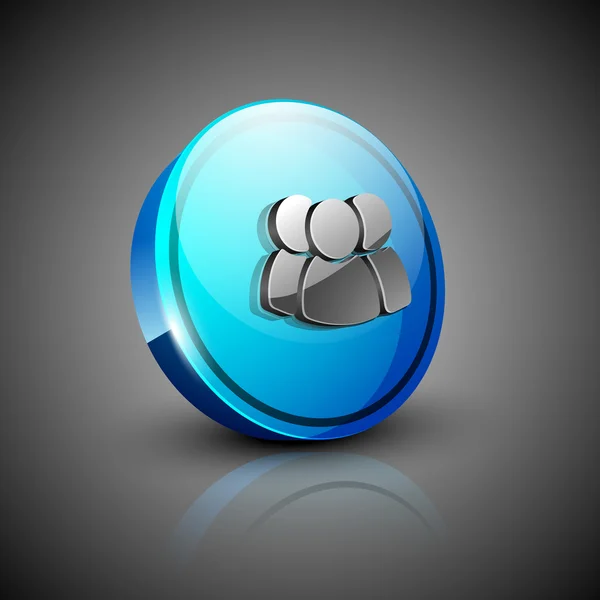 Abstract 3D glossy icon sets in yellow, blue, green or red color with ...