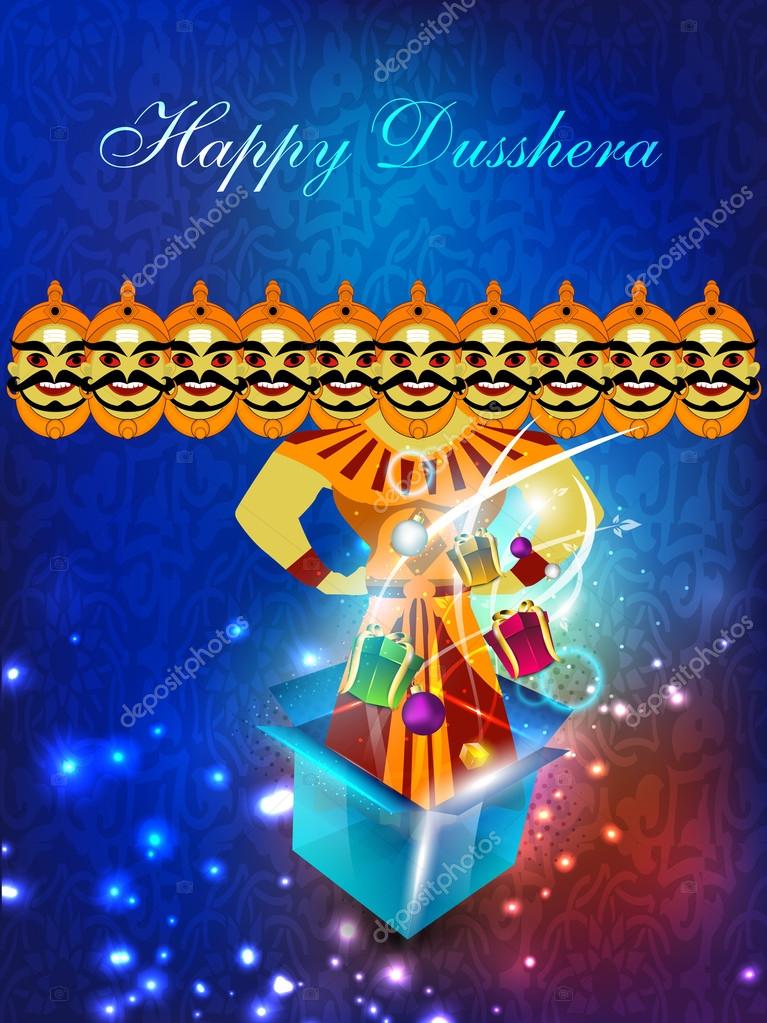 Dussehra festival background. EPS 10. Stock Vector Image by ...