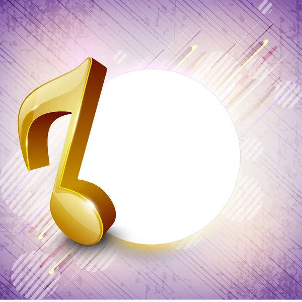 3D music notes on colorful grungy background. EPS 10. — Stock Vector ...