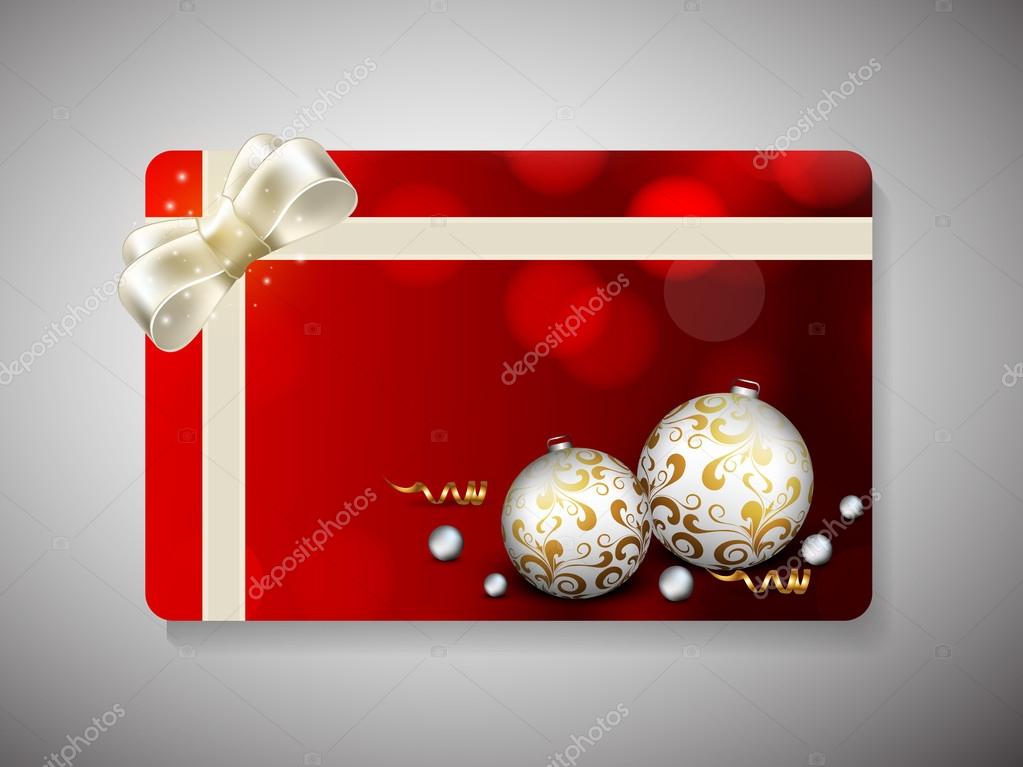Gift card for Happy New Year celebration with ribbon. EPS 10. Stock ...