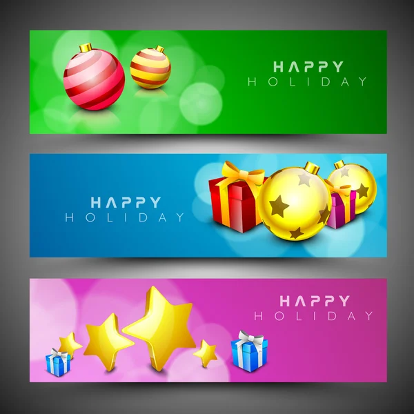 Happy holidays website headers or banners. EPS 10. - Stock Image ...