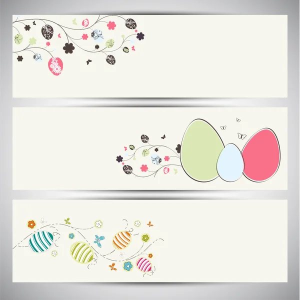 Website header or banner set for Happy Easter. — Stock Vector ...