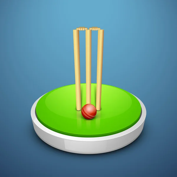 Cricket Wicket Icon Black Background White Vector Illustration Stock ...