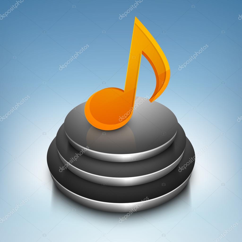 3D musical note on stage. Stock Vector Image by ©alliesinteract #25985141