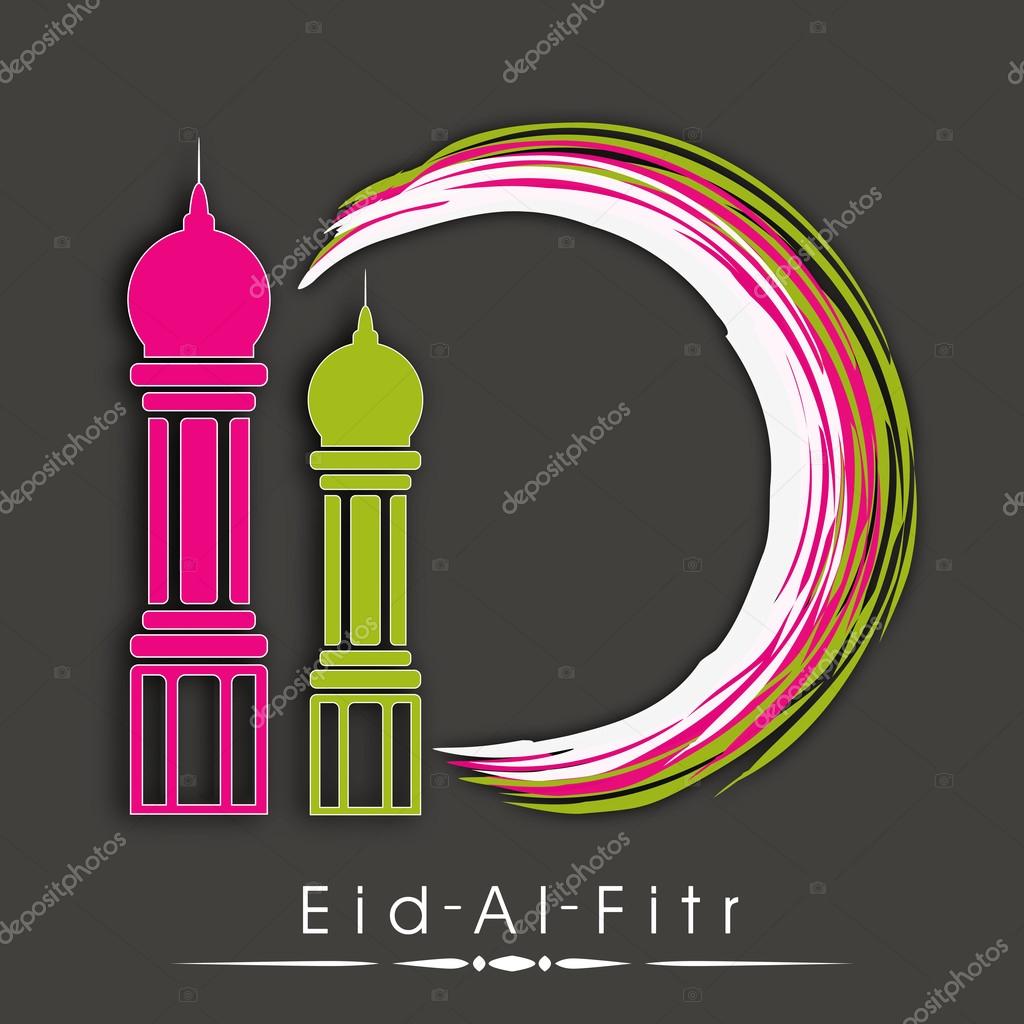 Muslim community festival Eid Mubarak background. Stock Vector Image by ...