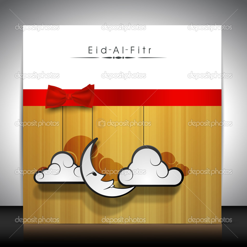 Muslim community festival Eid Mubarak background. Stock Illustration by ...