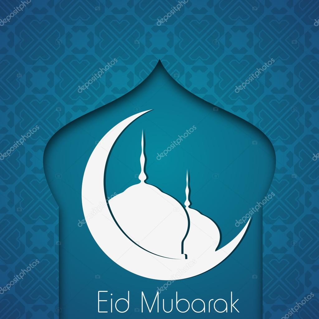 Muslim community festival Eid Mubarak background. Stock Vector Image by ...