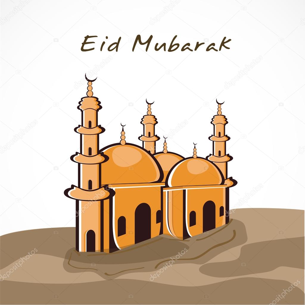 Muslim community festival Eid Mubarak background. Stock Vector Image by ...