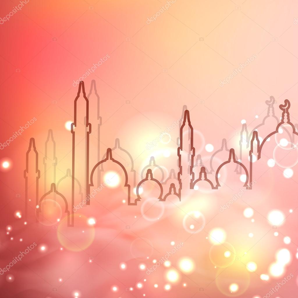Muslim community festival Eid Mubarak background. Stock Vector by ...