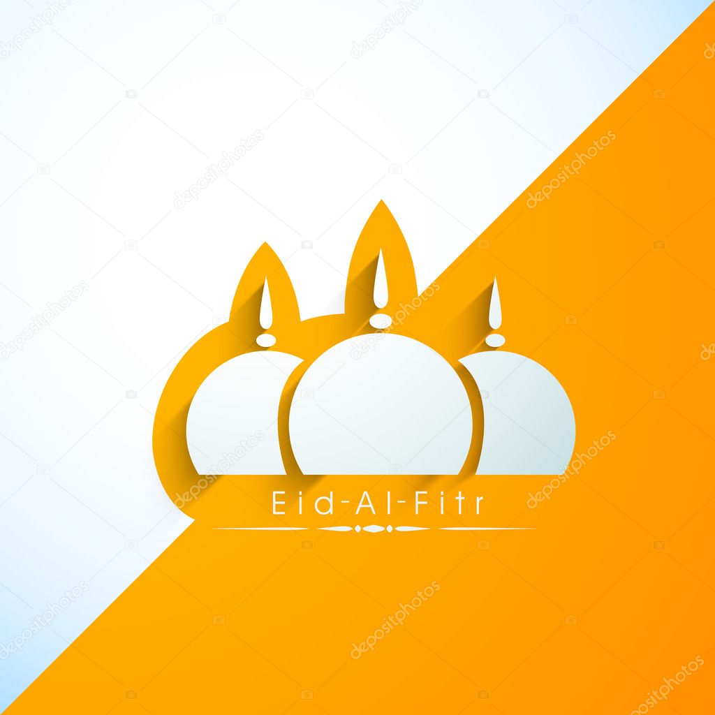 Muslim community festival Eid Mubarak background. Stock Vector by ...