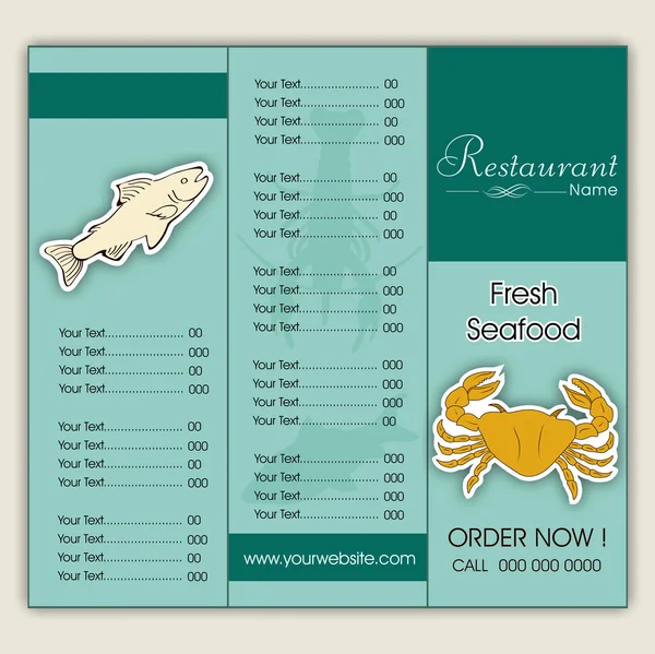Bar Menu Card design with front and back page view. Stock Vector Image ...