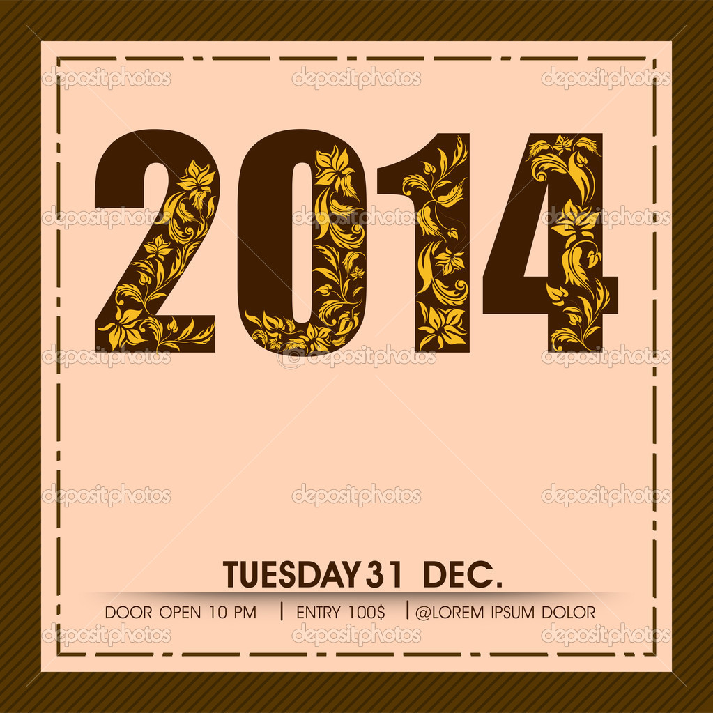 Happy New Year 2014 celebration background. Stock Vector Image by ...