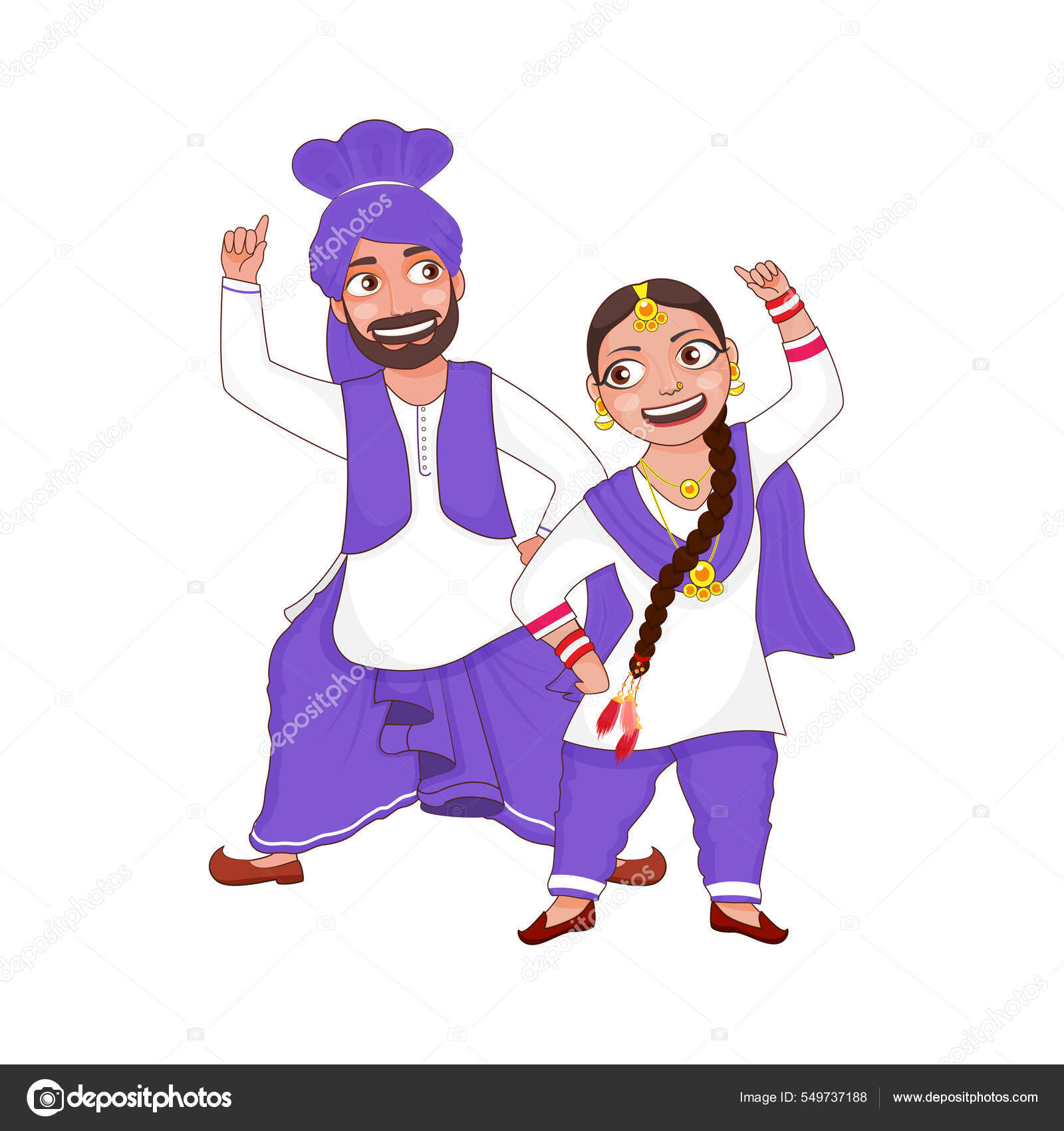 Bhangra Dance Painting Punjab Art Bhangra Dancers In Amritsar In Size