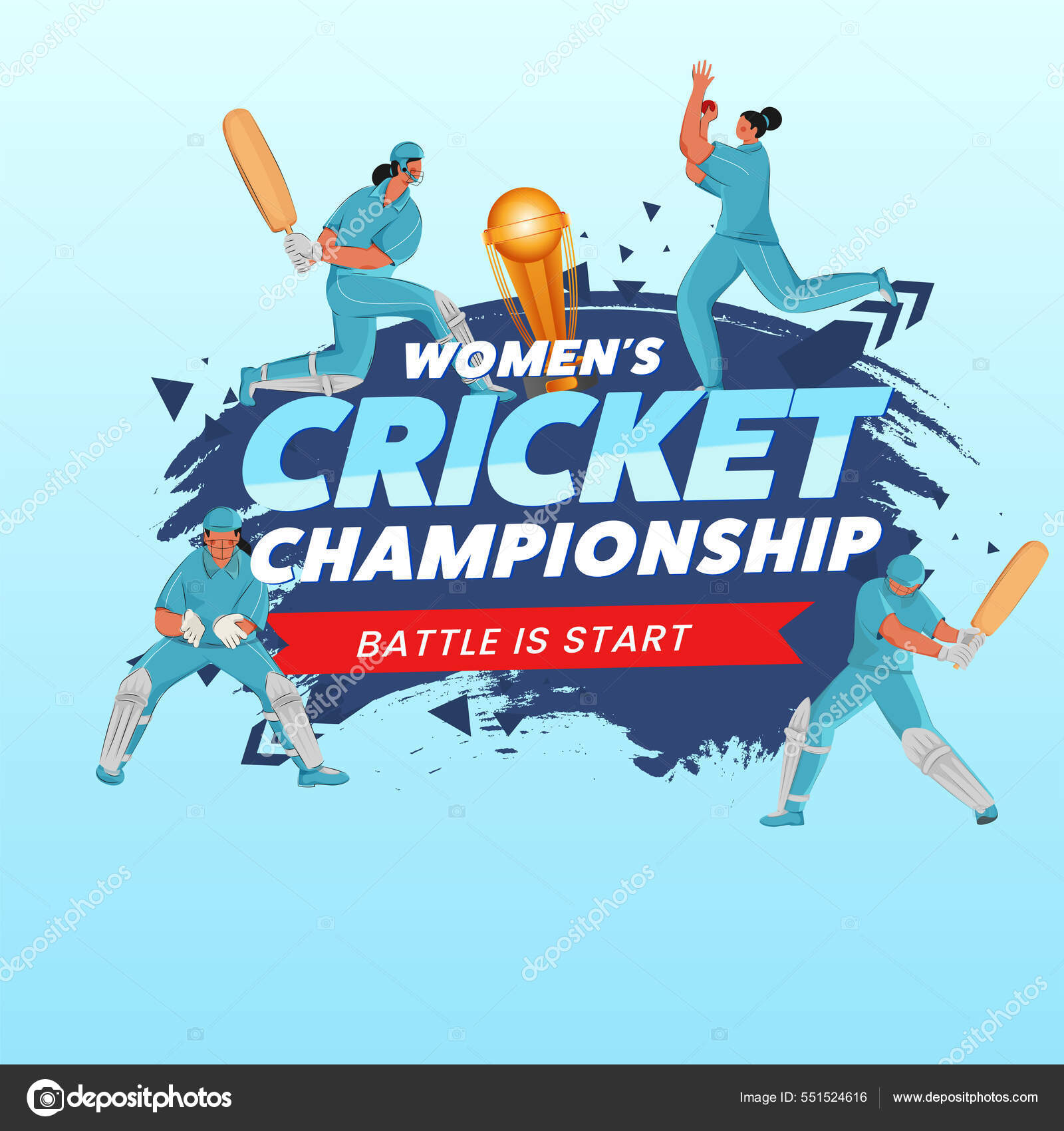 Women's Cricket Championship Concept India Female Cricketer Players ...
