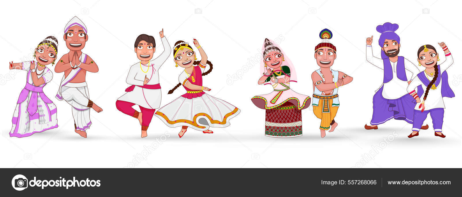 Indian Dance Forms Clipart