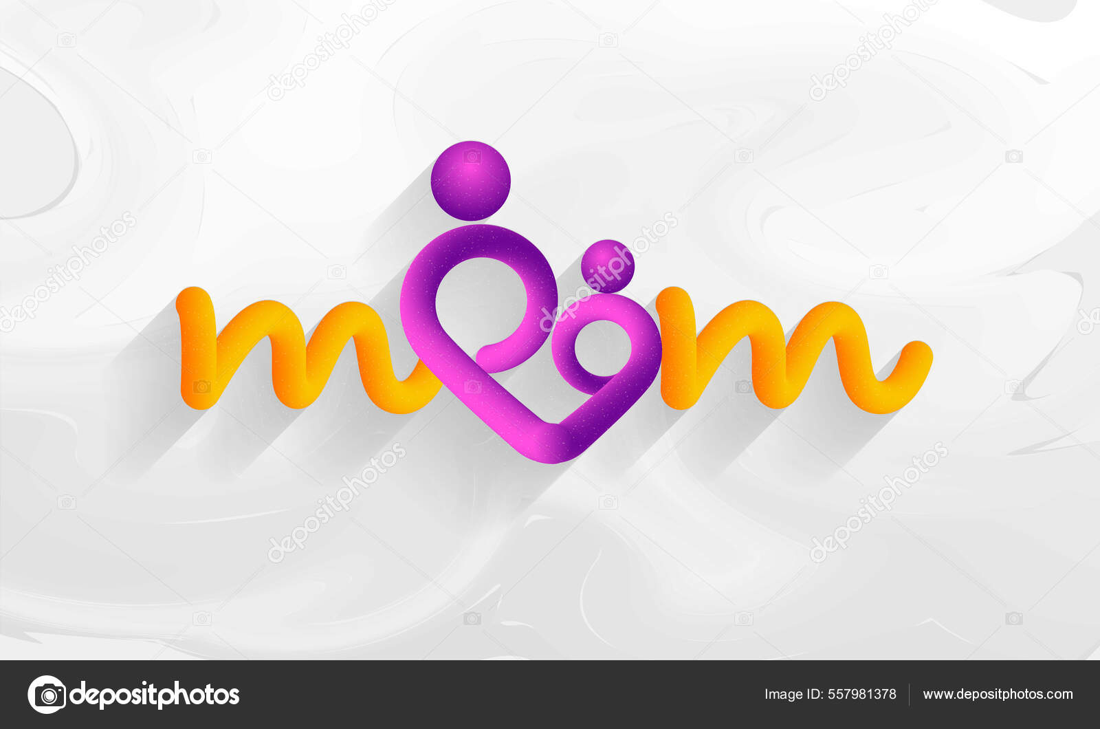 Blend Style Mom Font Heart White Acrylic Marble Texture Background ...