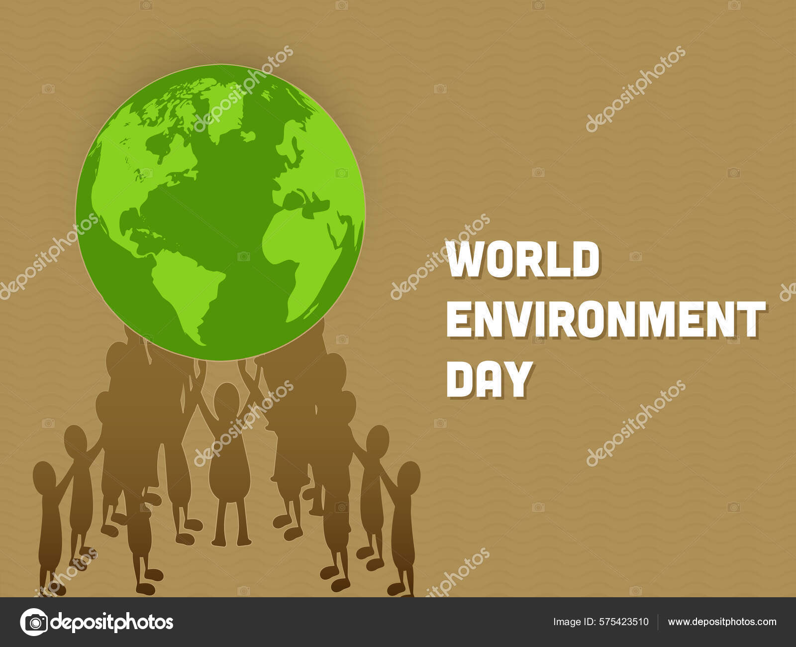 World Environment Day Font Silhouette Human Holding Earth Globe Brown ...