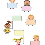 Kids with Blank Signs Stock Vector Image by ©Katerina_Dav #66047777