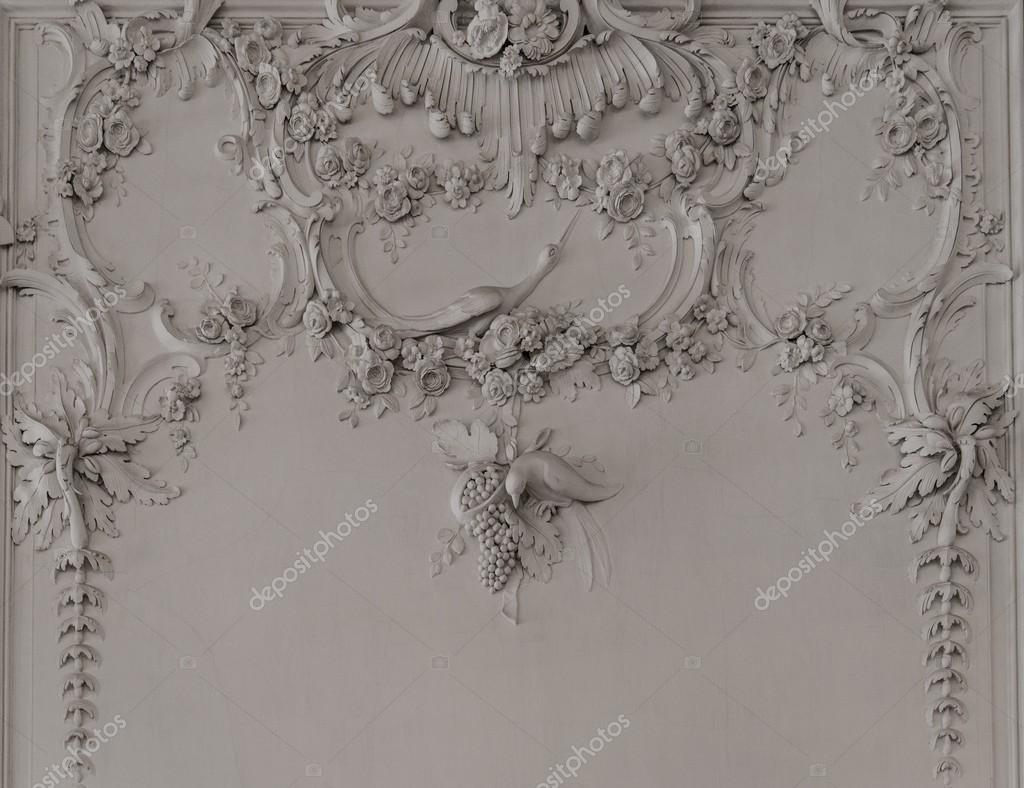 Wall with beautiful artistic architecture details — Stock Photo ...